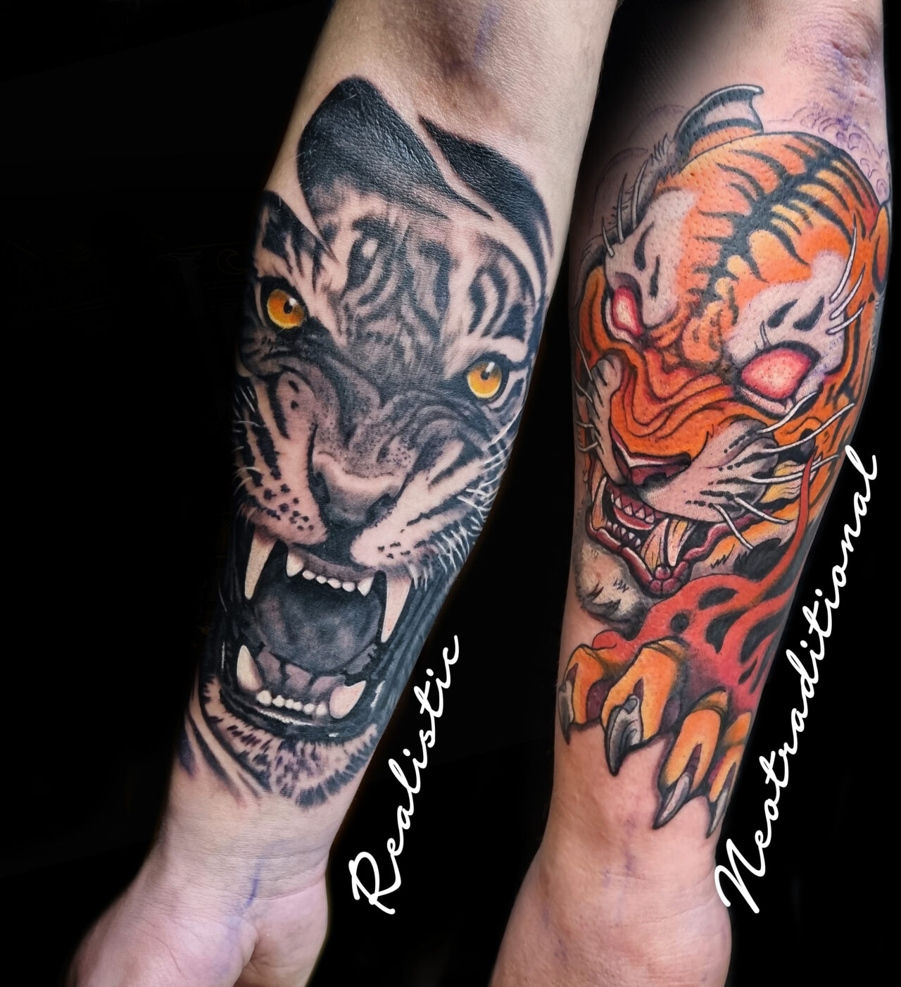 Tigers styles comparison - Artink.ie - Tattoo Studio